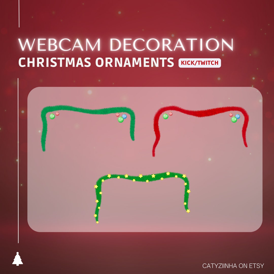 WEBCAM DECORATION Kick/twitch/youtube P2U Xmas Theme Streamer, Vtuber ...