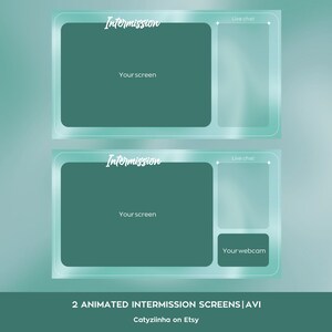 AQUA Animated Stream Overlay Package for Twitch | Aesthetic Cute ...