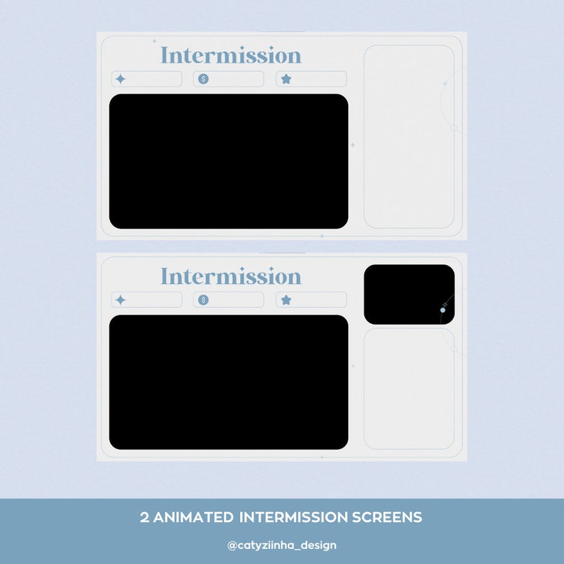 Customizable Celestial Animated Stream Overlay Package for Twitch ...