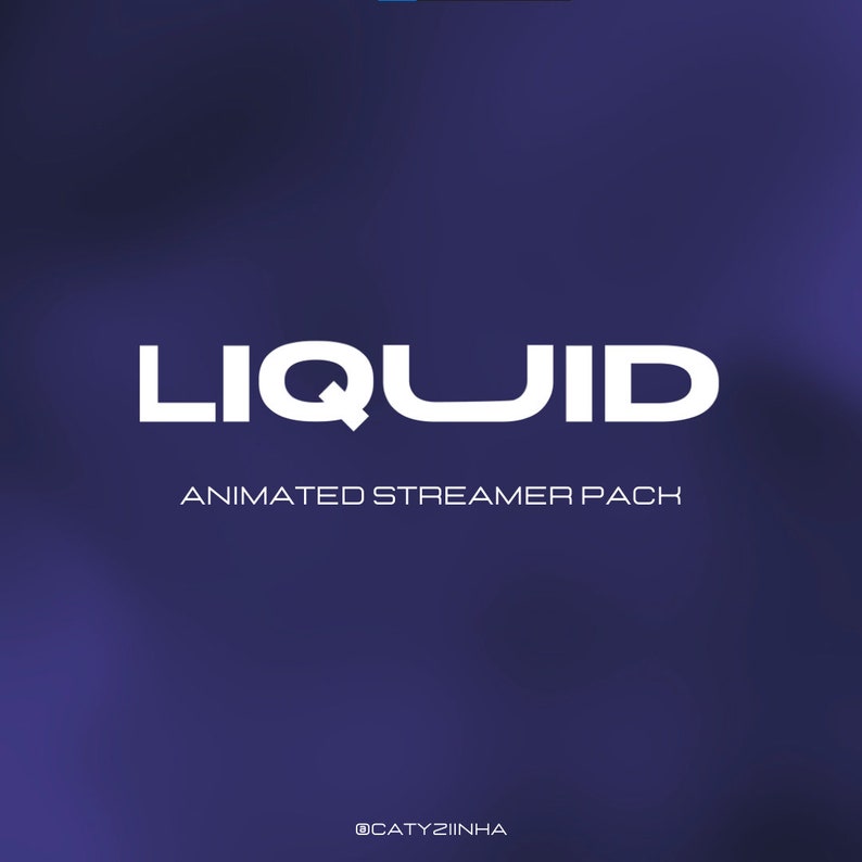 LIQUID Animated Stream Overlay Package for Twitch Aesthetic - Etsy