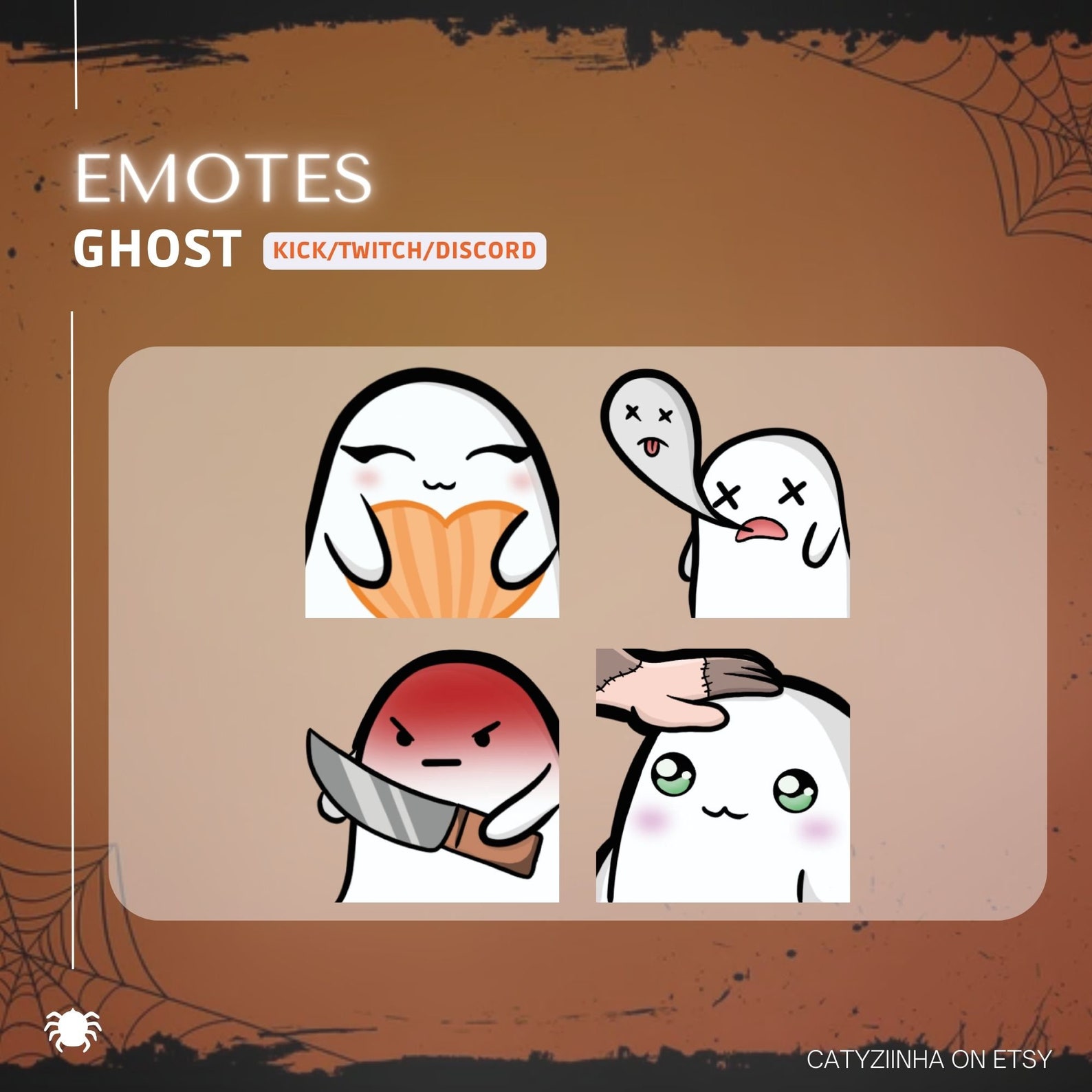 GHOST EMOTES » Kick/twitch | P2U | Halloween Theme | Streamer, Vtuber ...