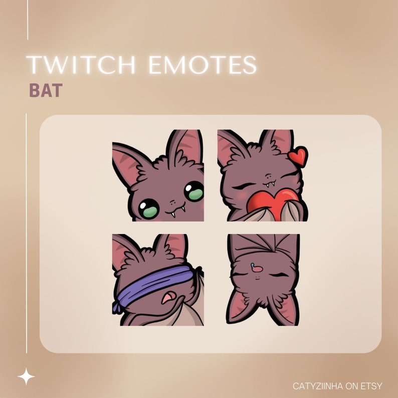 Twitch Emotes Bat Theme All Sizes - Etsy Ireland