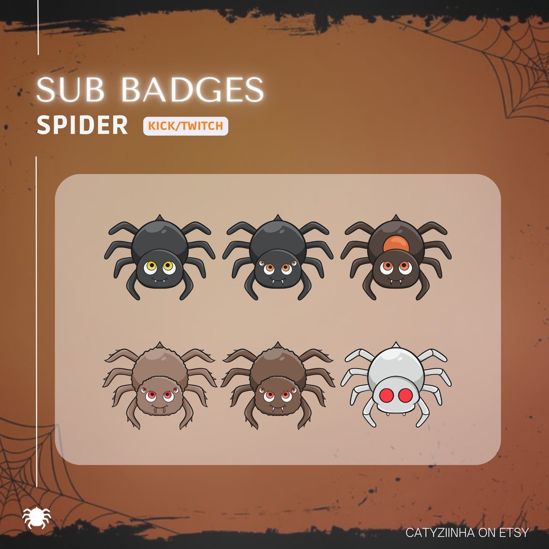 SPIDER BADGES » Kick/twitch | Halloween Theme | P2U | All Sizes ...