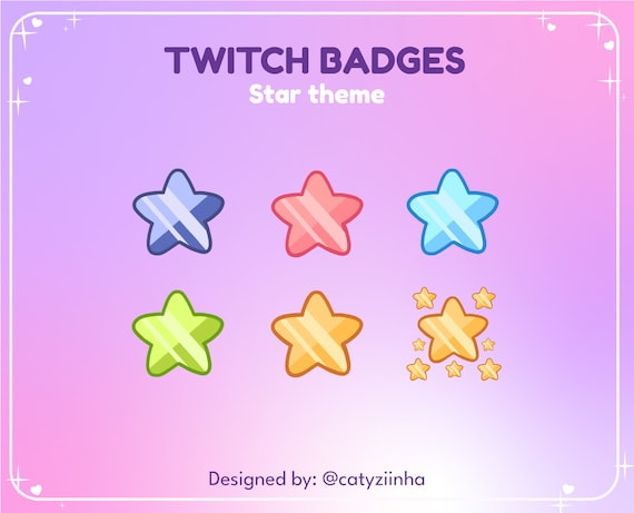 Twitch Badges Star Theme All Sizes 72px36px and 18px - Etsy UK