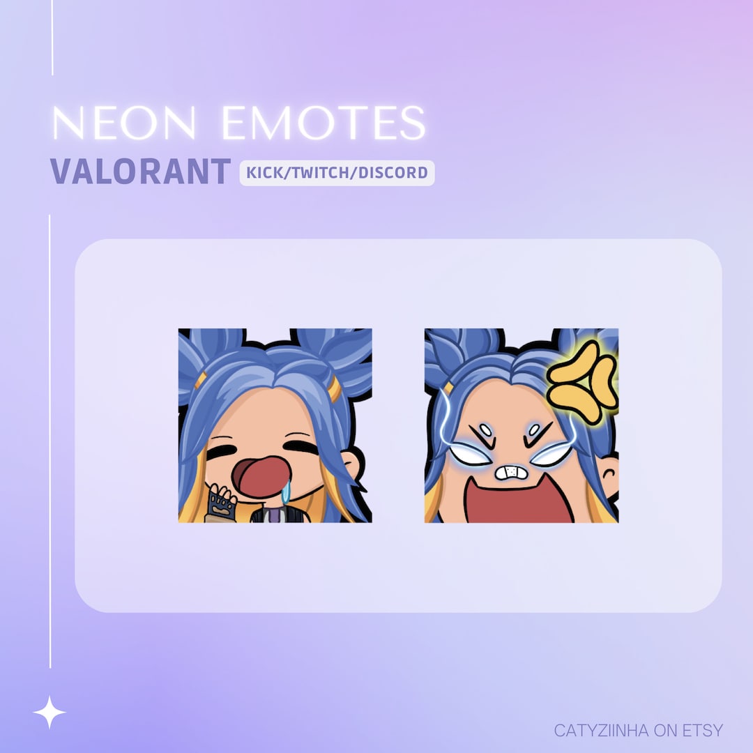 NEON EMOTES Kick/twitch/discord Valorant Theme All Sizes Instant ...