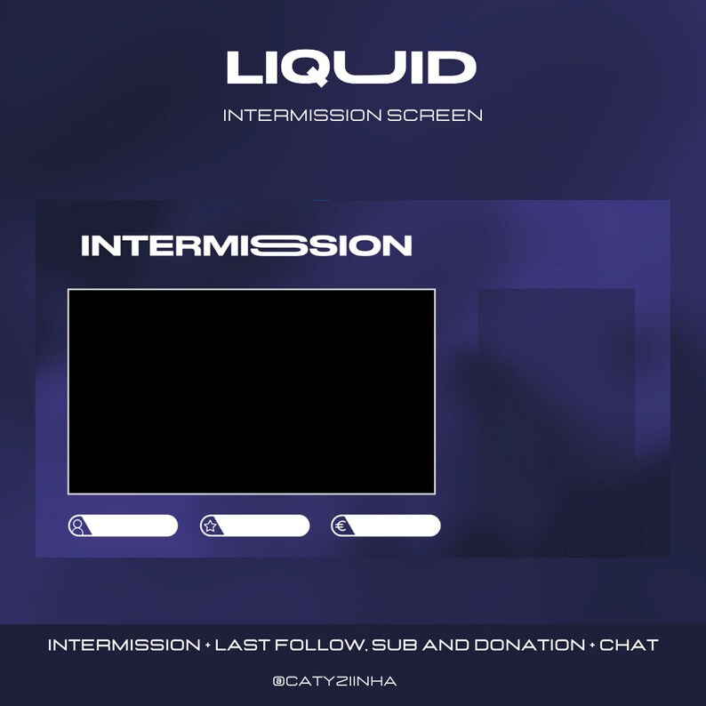 LIQUID Animated Stream Overlay Package for Twitch Aesthetic - Etsy