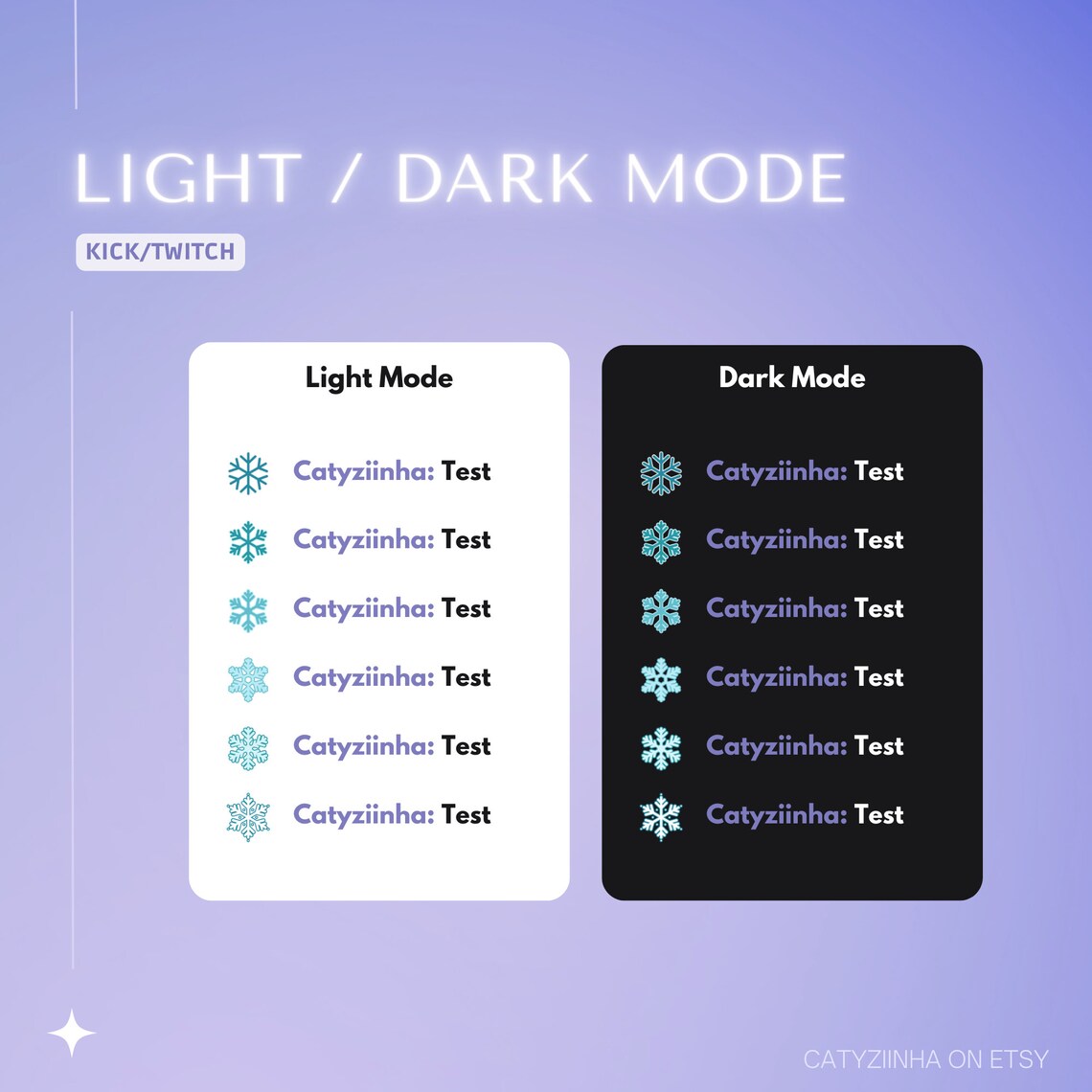 SNOWFLAKE BADGES Kick/twitch P2U All Sizes Streamer, Vtuber - Etsy