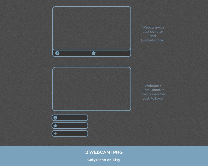 Customizable Nightmode Celestial Animated Stream Overlay Package for ...