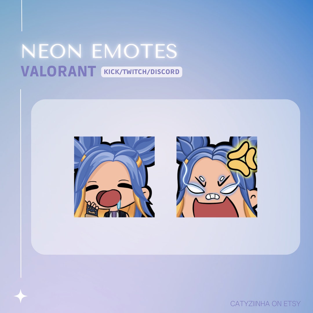 NEON EMOTES Kick/twitch/discord Valorant Theme All Sizes - Etsy