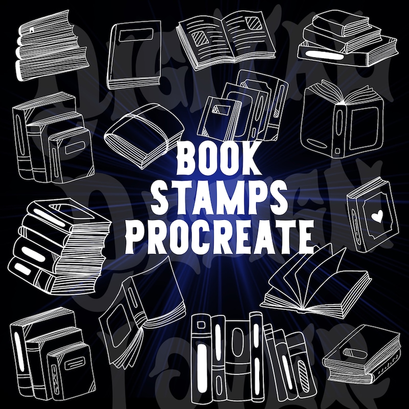 Open Book Stamp - Etsy