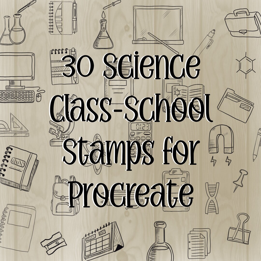 Science Class, School, Procreate Brushes, Digital Art, School Clip Art ...