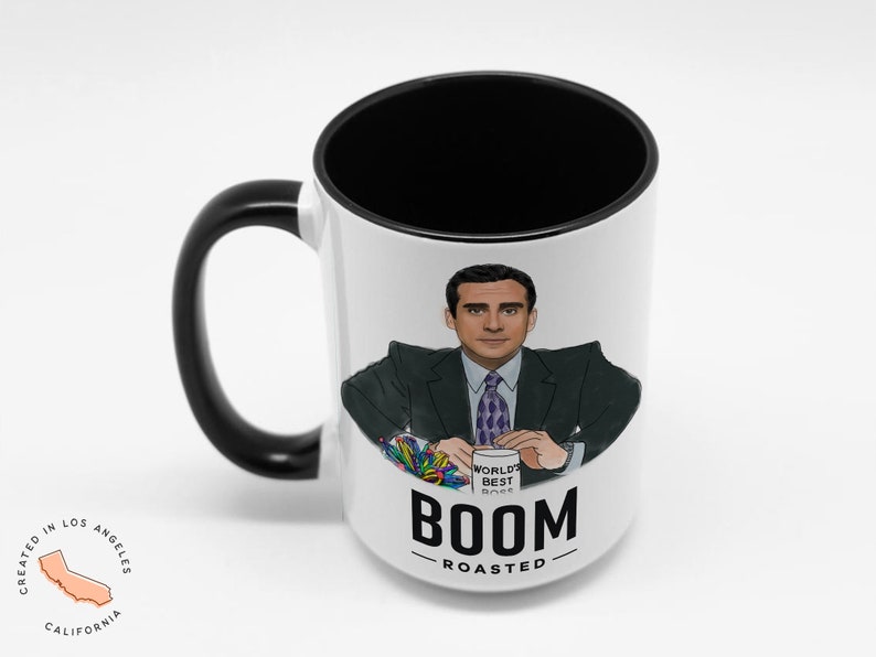 Boom Roasted Michael Scott the Office 15 Oz. Deluxe Mug - Etsy