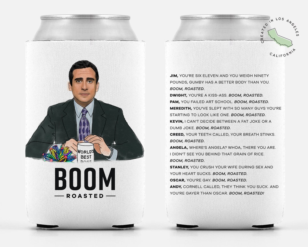 Boom Roasted Michael Scott the Office Can Cooler - Etsy