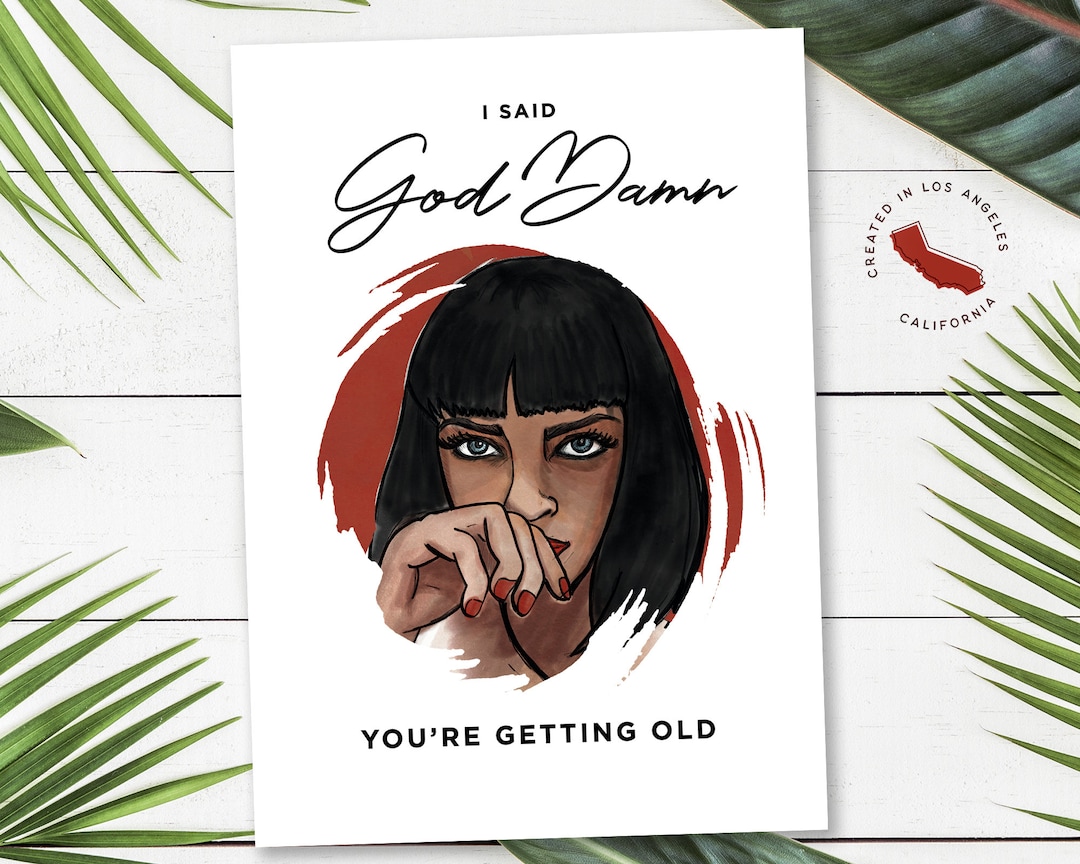 Pulp Fiction Mia Wallace Funny Birthday Card - Etsy