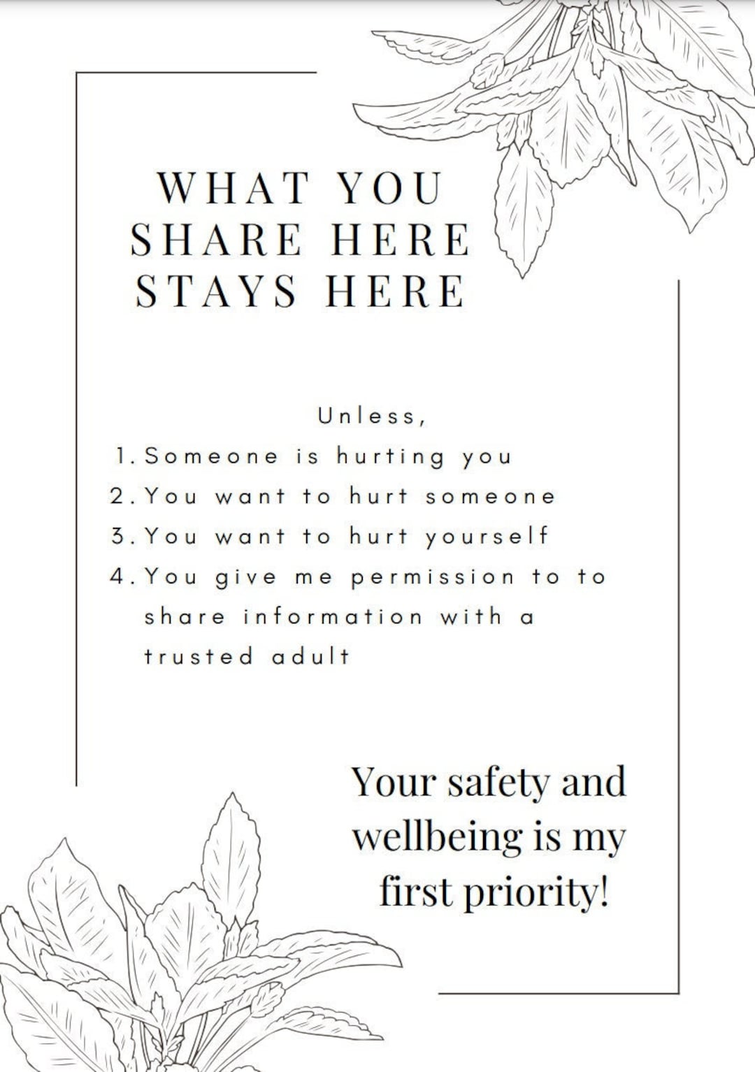 Counselor Confidentiality Poster - Etsy