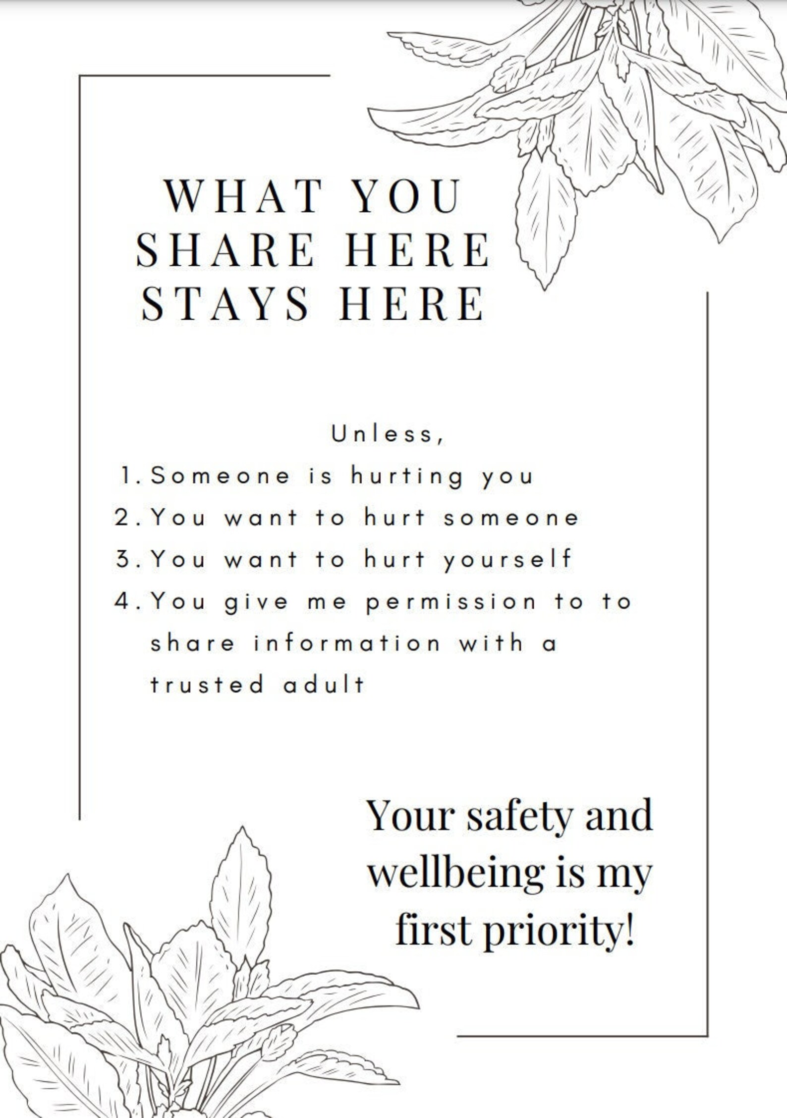 Counselor Confidentiality Poster - Etsy