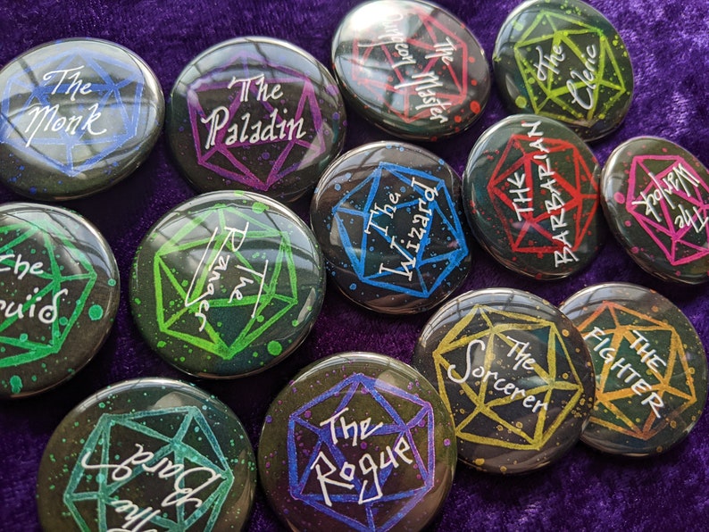 Dnd 5E Classes Buttons and Magnets - Etsy