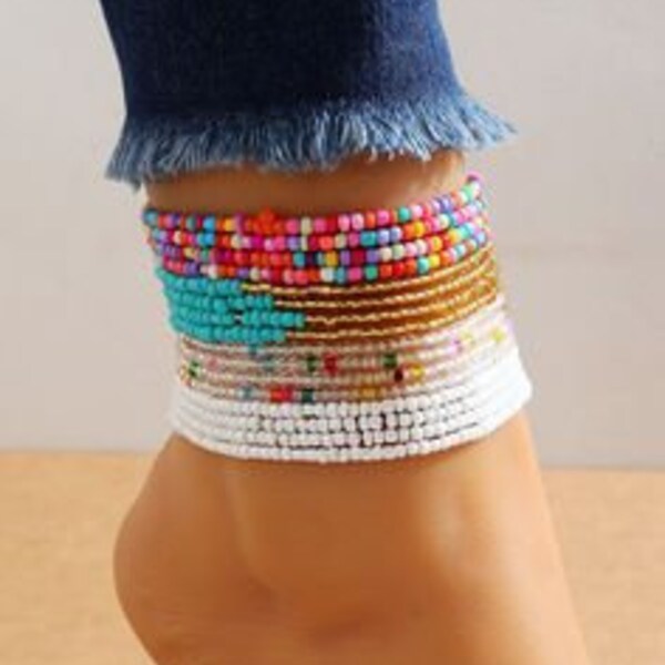 Beaded Anklet - Etsy