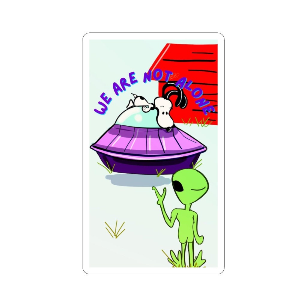 Peanuts Snoopy UFO Aliens Exist Kiss-cut Stickers - Etsy