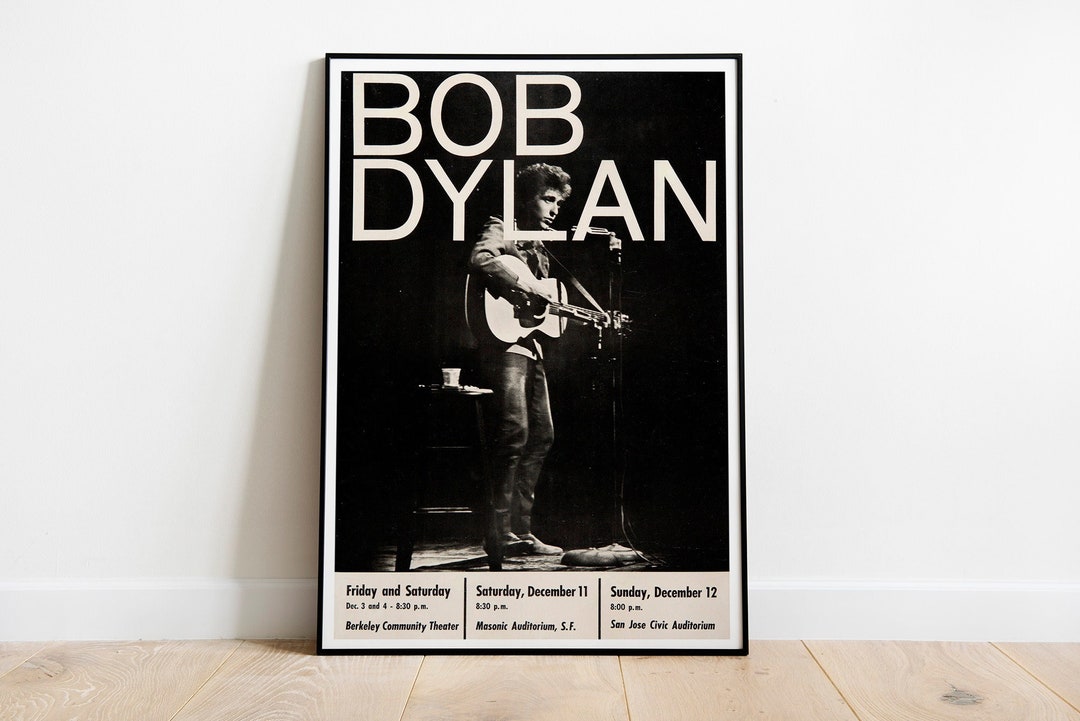 Bob Dylan Concert Poster -canvas Poster - Wall Decor - Etsy