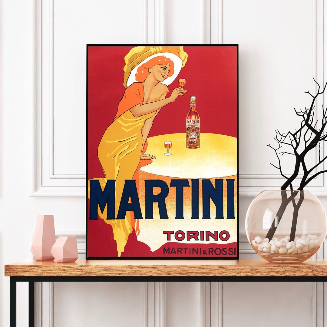 Classic French Poster-vintage Art-canvas Wall Decor-martini and Rossi ...