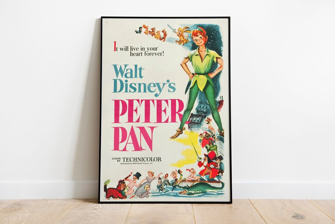 Peter Pan Vintage Poster- Kids Room- Canvas Poster- Wall Decor - Etsy