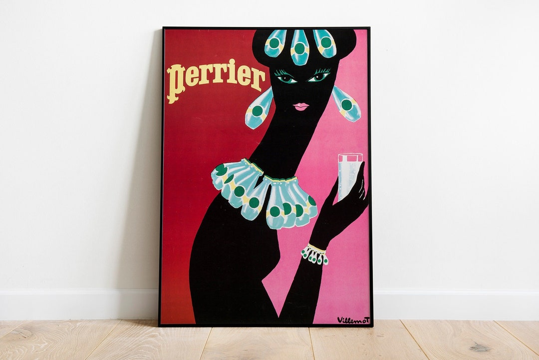 Affiche publicitaire Perrier Publicité Français affiche en toile ...