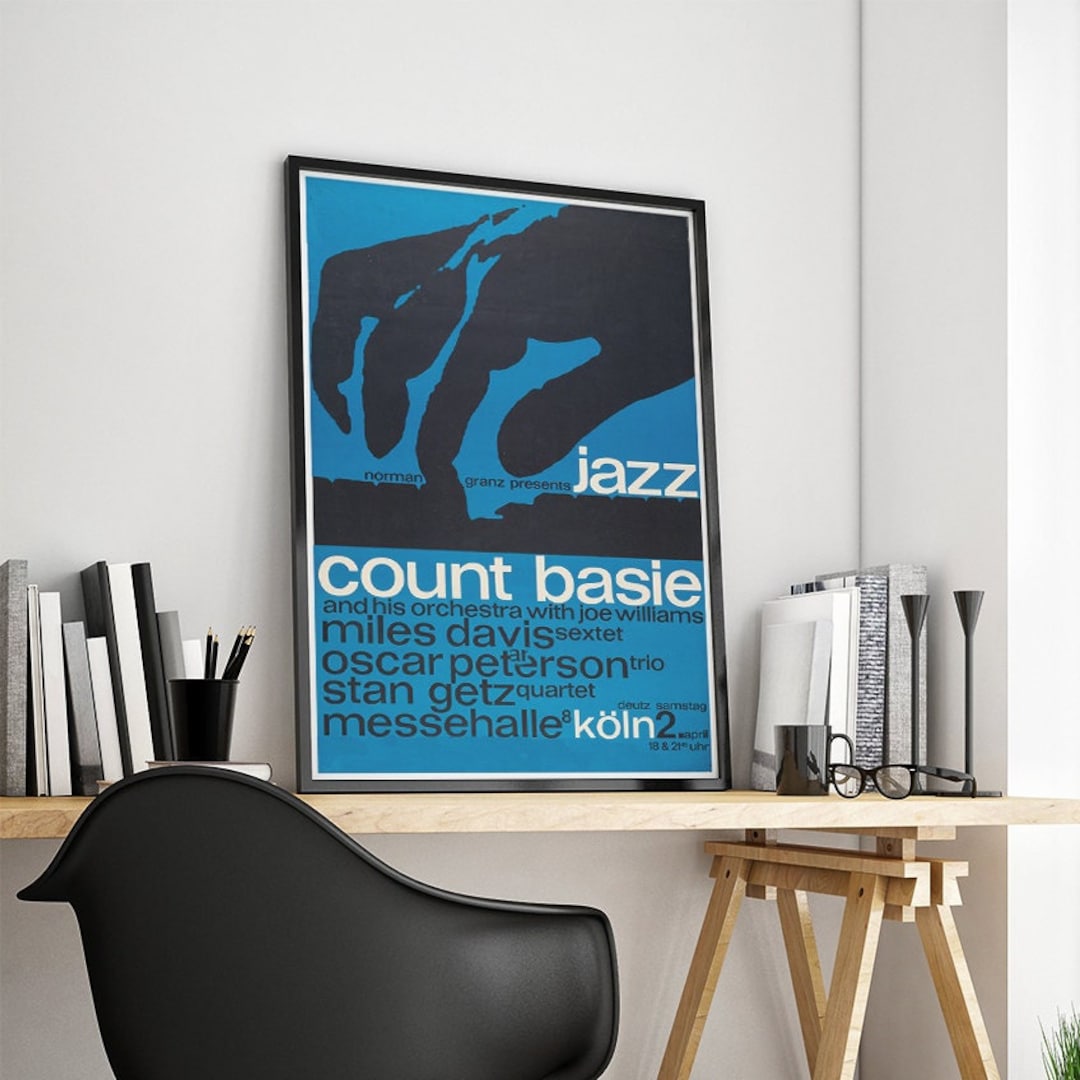 Jazz Poster - Vintage Jazz Wall Art - Music Print- Count Basie- Miles ...