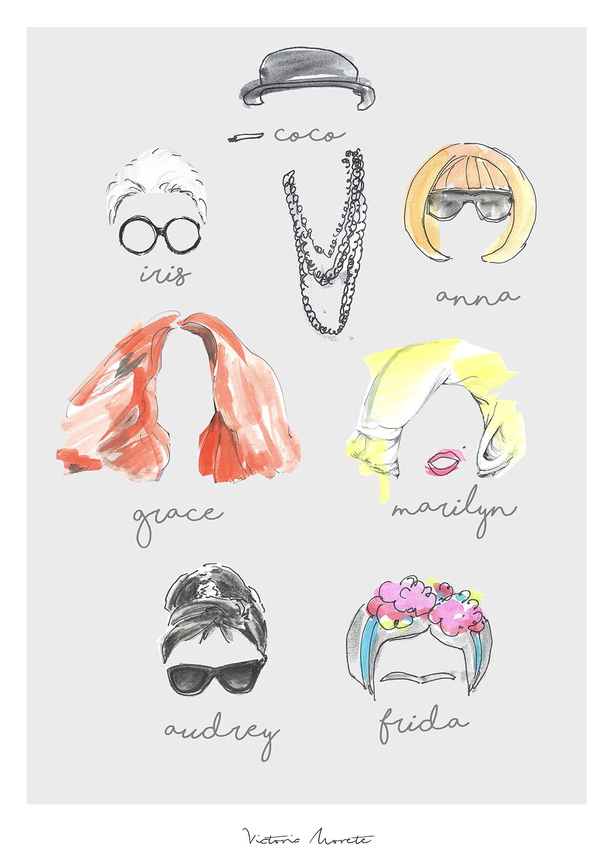 Fashion Icons by Victoria Morete Illustrator-digital Download – Instant ...