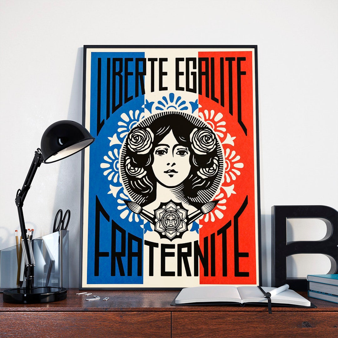 Liberte, Egalite, Fraternite-canvas Poster - Wall Decor - Etsy