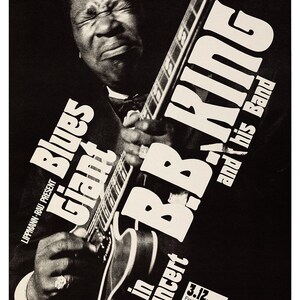 BB King-1971 Hamburg-germany- Concert Poster- Canvas Poster - Wall ...