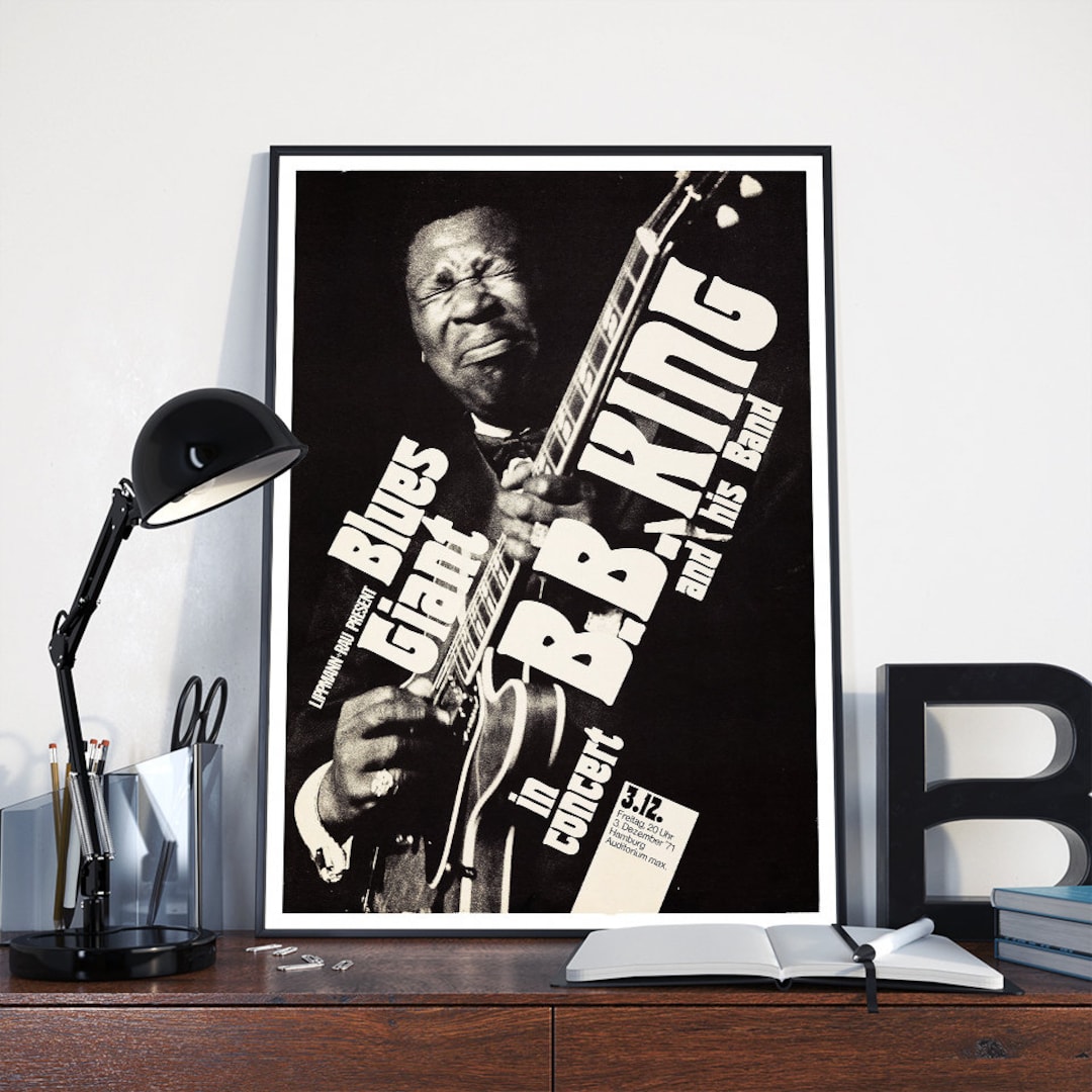 BB King-1971 Hamburg-germany- Concert Poster- Canvas Poster - Wall ...