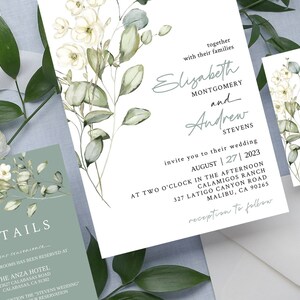 Sage Wedding Invitation | Sage Green | Sage Wedding Invites | 3 Piece ...