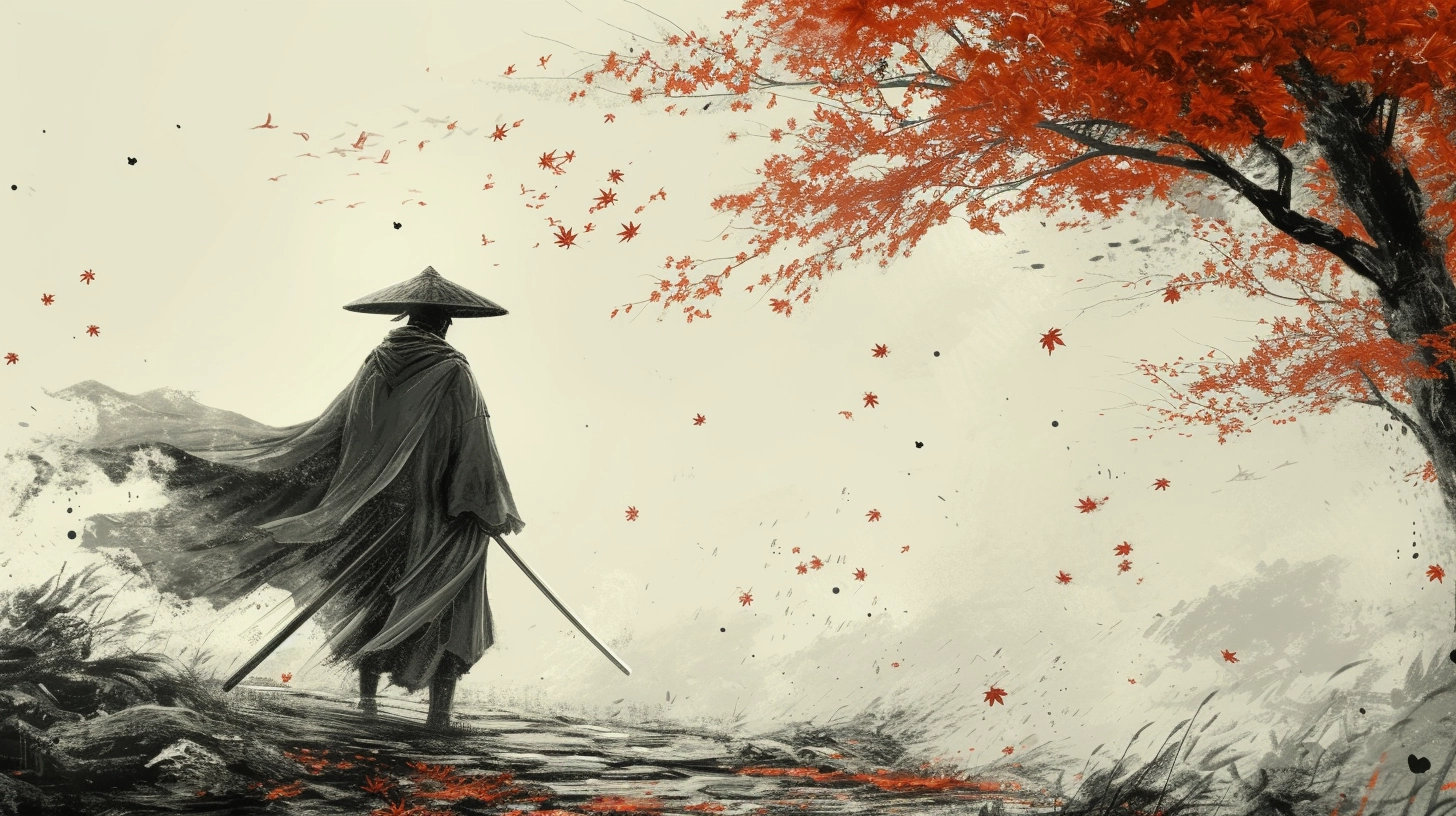 Japanese Samurai Ghost of Tsushima Inspired Poster Digital Download ...