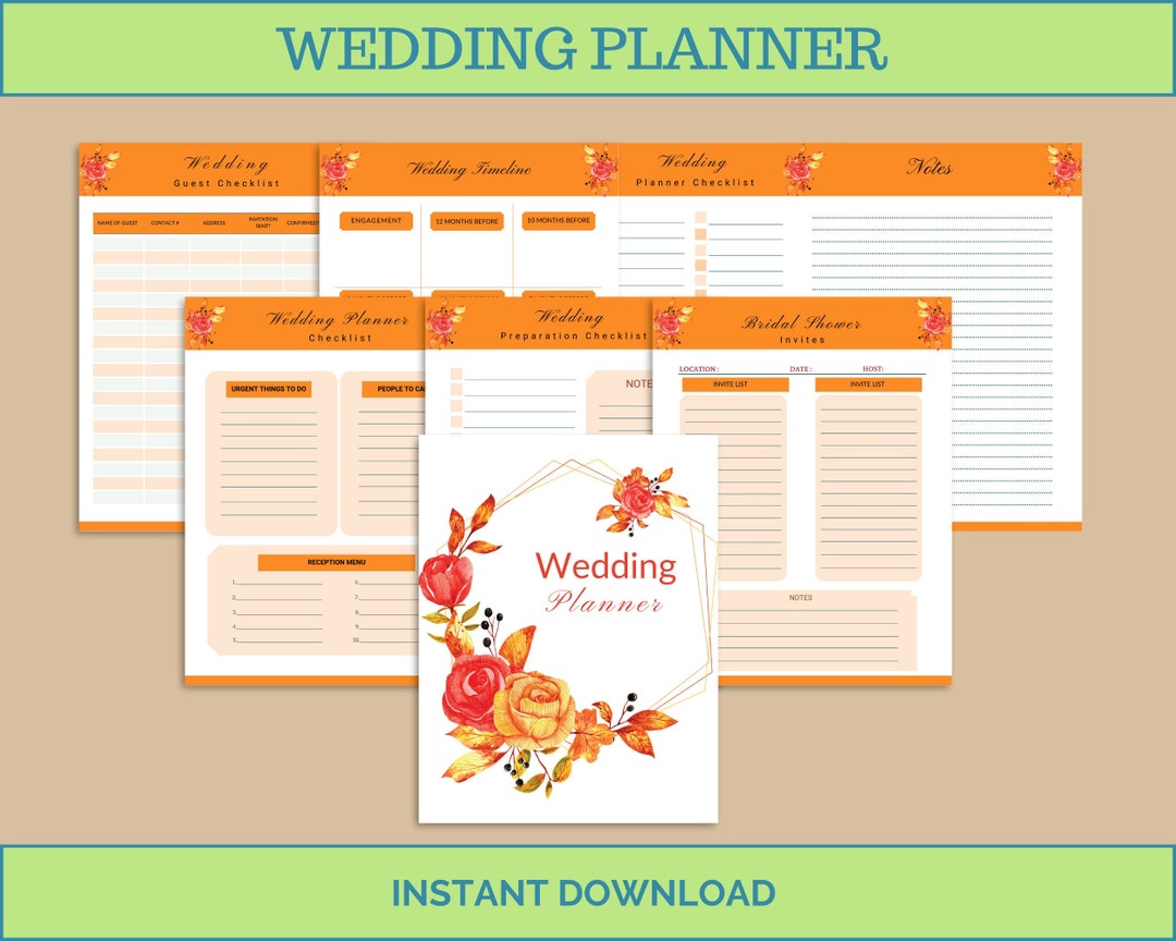 Wedding Planning Book, Wedding Day Timeline, Wedding Checklist, Wedding ...