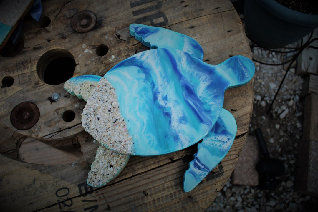 Turtle, Resin, Ocean Art, Wall Decor, Resin Sea Turtle - Etsy