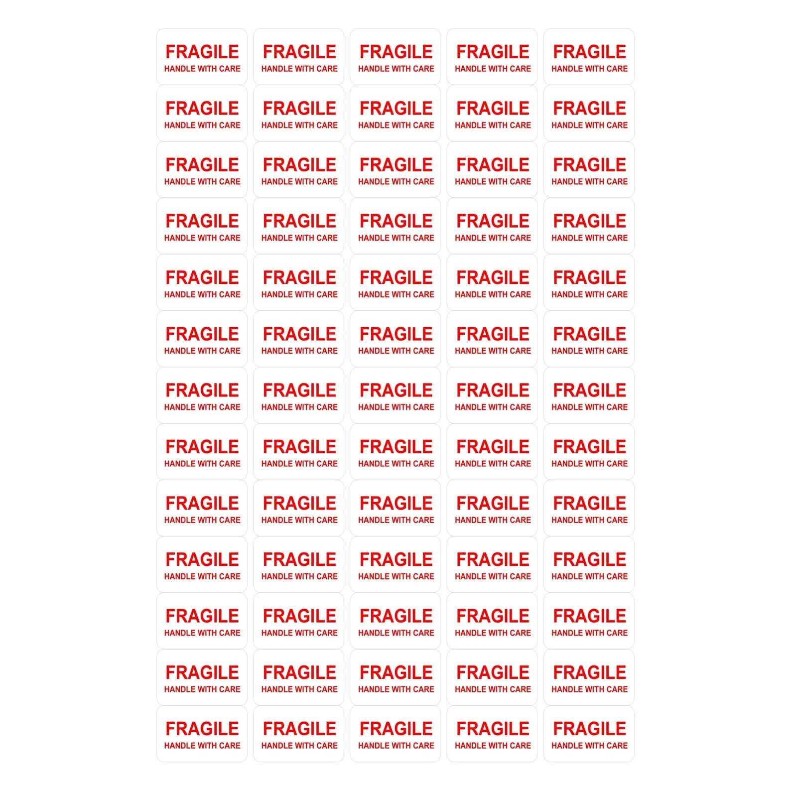 65 FRAGILE Handle With Care Labels Small Stickers, Digital Downloads ...