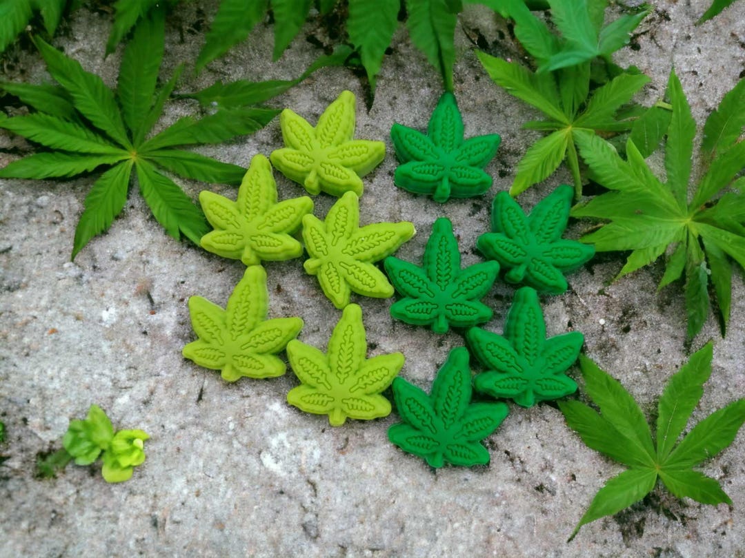 Cannabis Plant Leaf Silicone Focal Bead - 0247 - Etsy