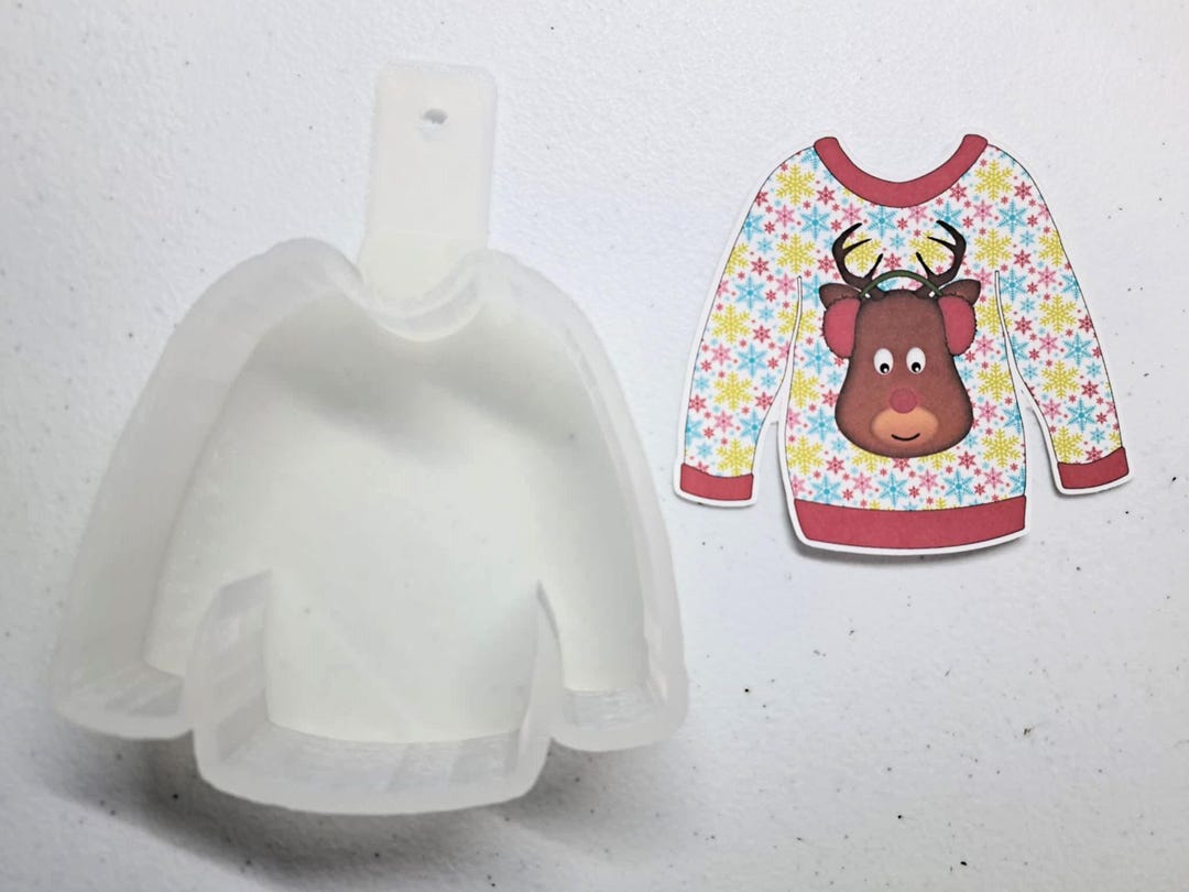 Ugly Christmas Sweaters Multiple Images Cardstock Silicone Mold, Aroma ...