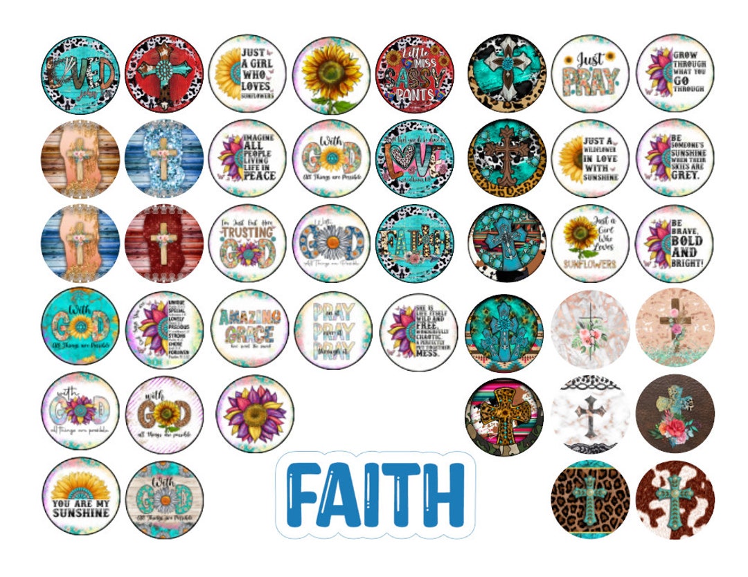 3 Inch Round Faith Vol. 1 Cardstock Only for Freshies: Silicone Mold ...