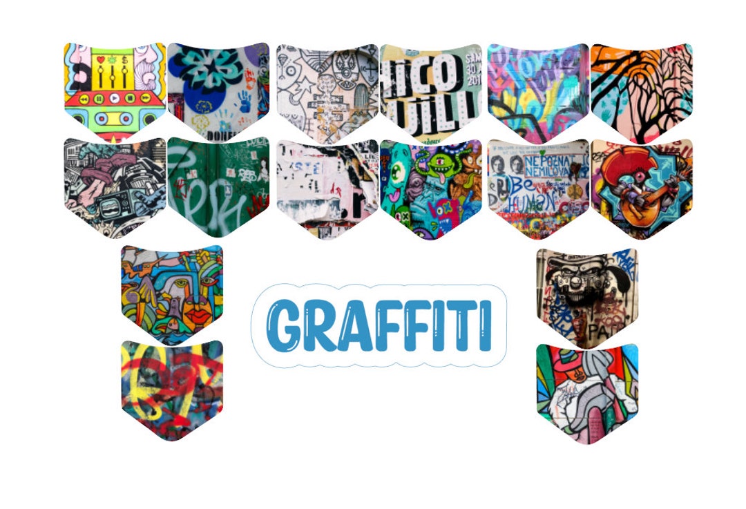 Jean Pocket: Graffiti Image Inserts for Silicone Mold, Aroma Bead Molds ...