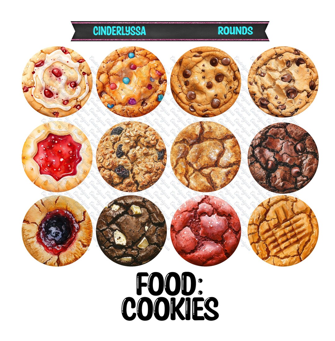 3 Inch Round Food: Cookies Cardstock Only for Freshies -NO MOLD for ...