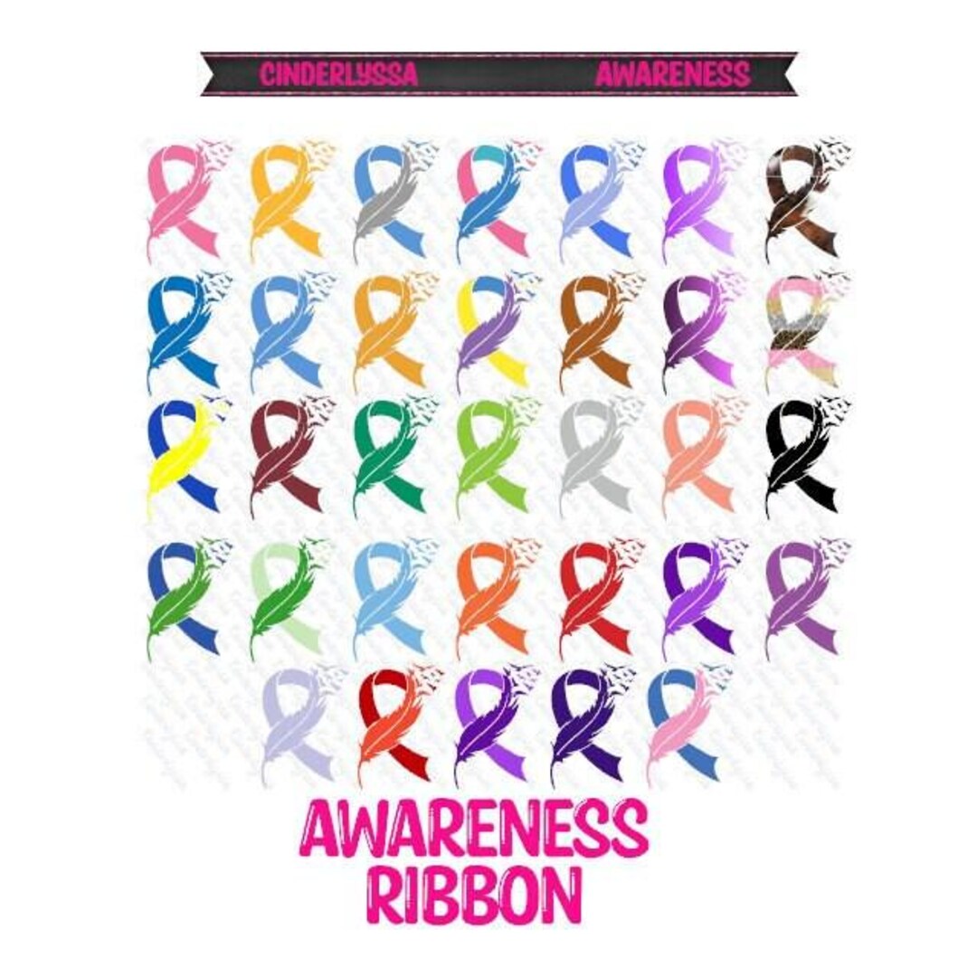 Awareness Ribbons Multiple Designs for Cardstock Silicone Mold, Aroma ...