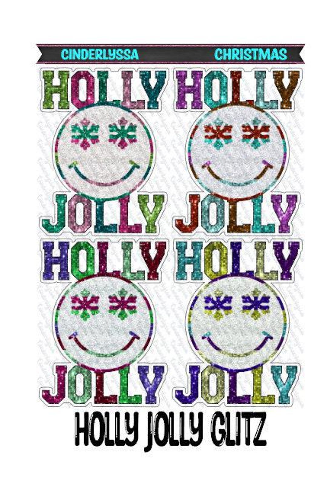 Holly Jolly Glitz: Smiley Face With Snowflakes Cardstock Silicone Mold ...