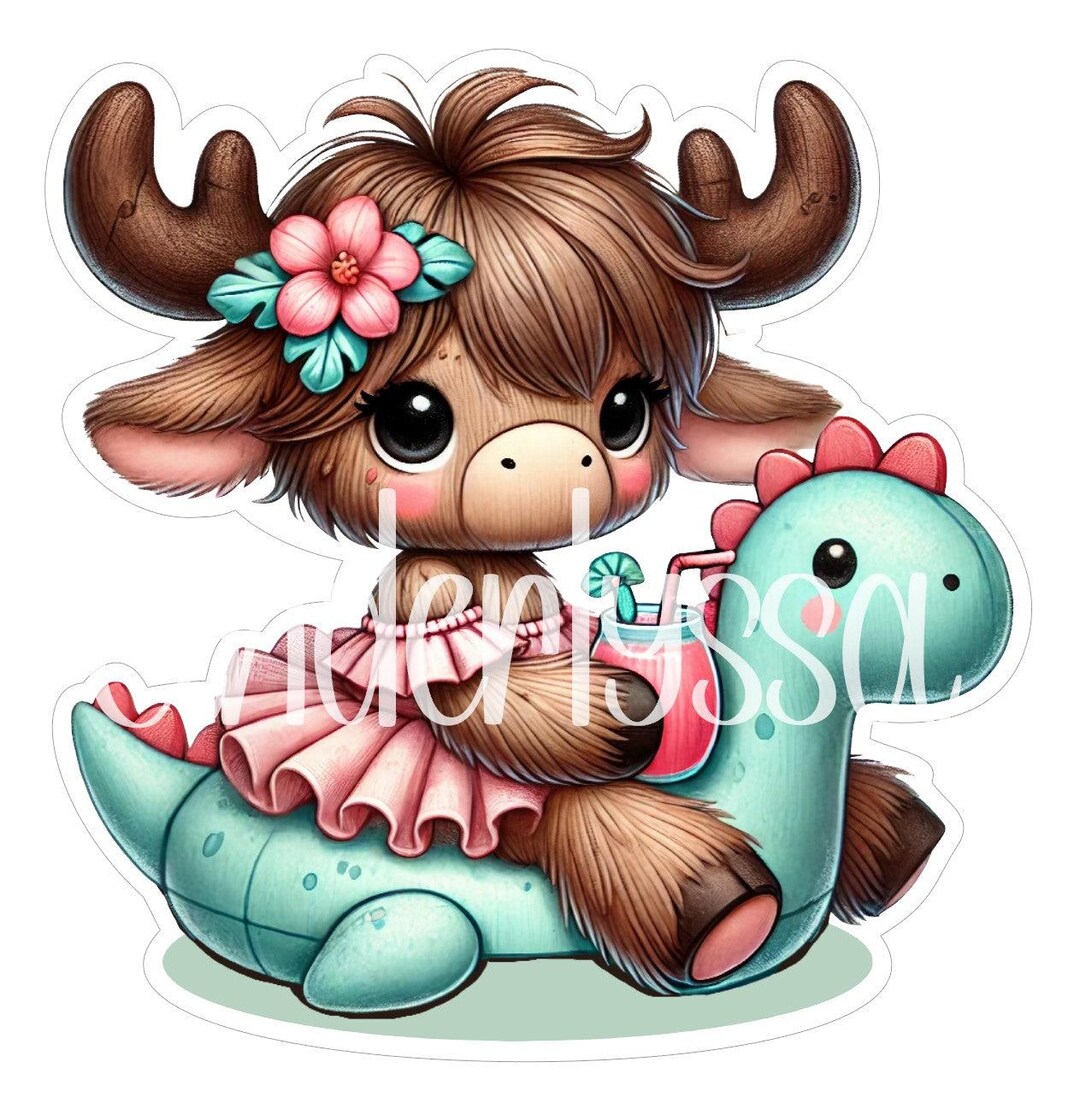 Moose on Dinosaur Floatie Cardstock Silicone Mold, Aroma Bead Molds ...