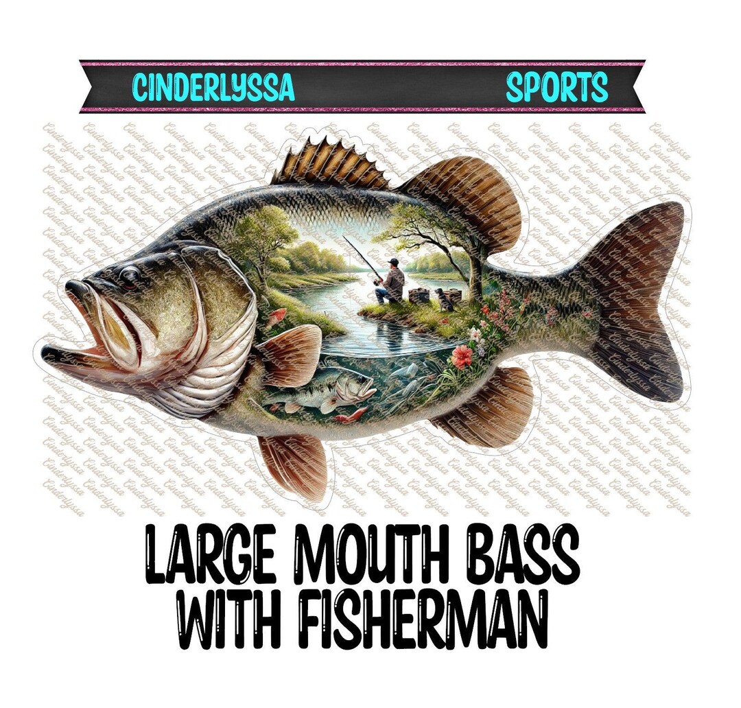 Large Mouth Bass With Fisherman Cardstock Silicone Mold, Aroma Bead ...