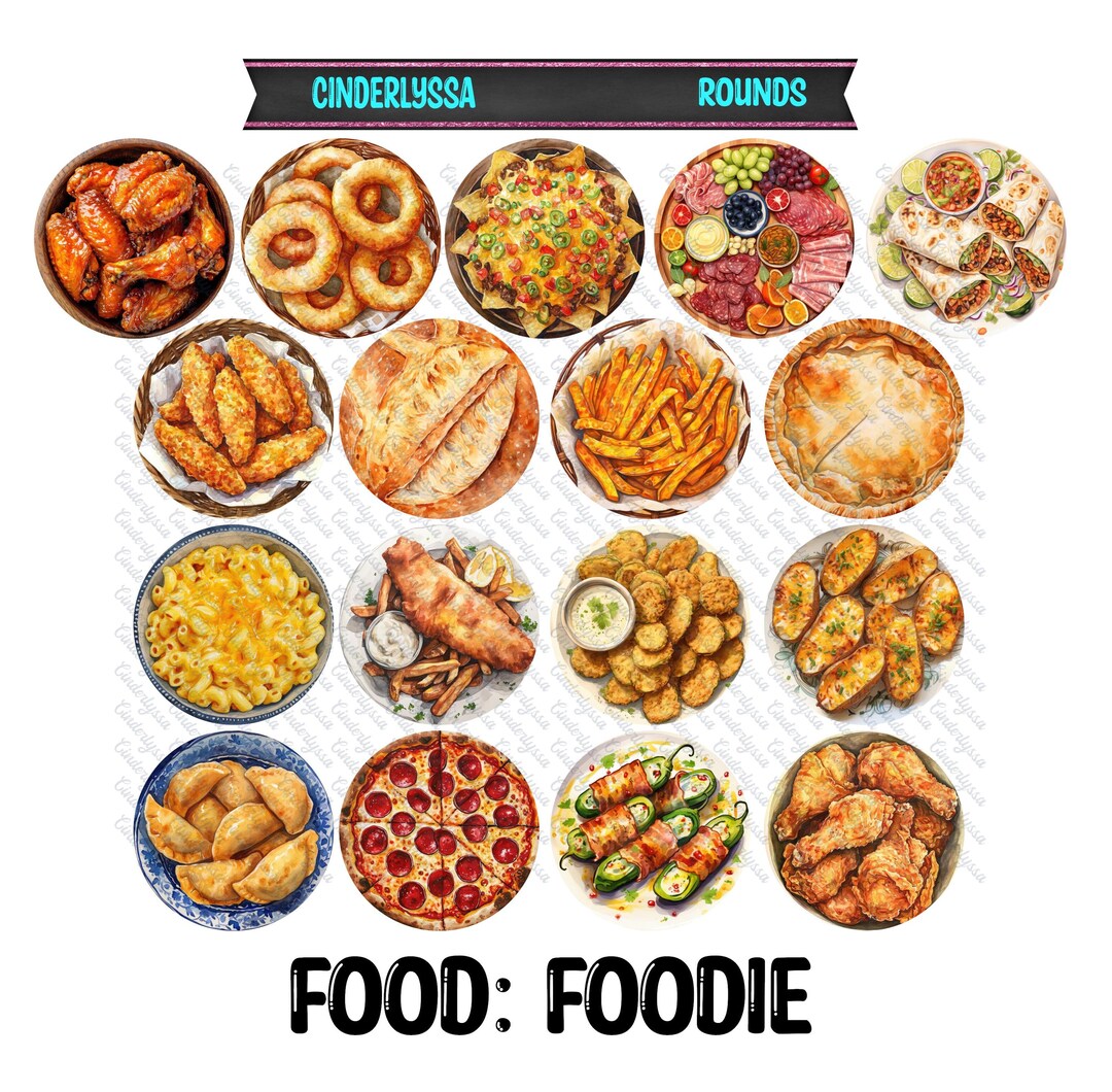 3 Inch Round Food Foodie Cardstock Only for Freshies -NO MOLD: for ...