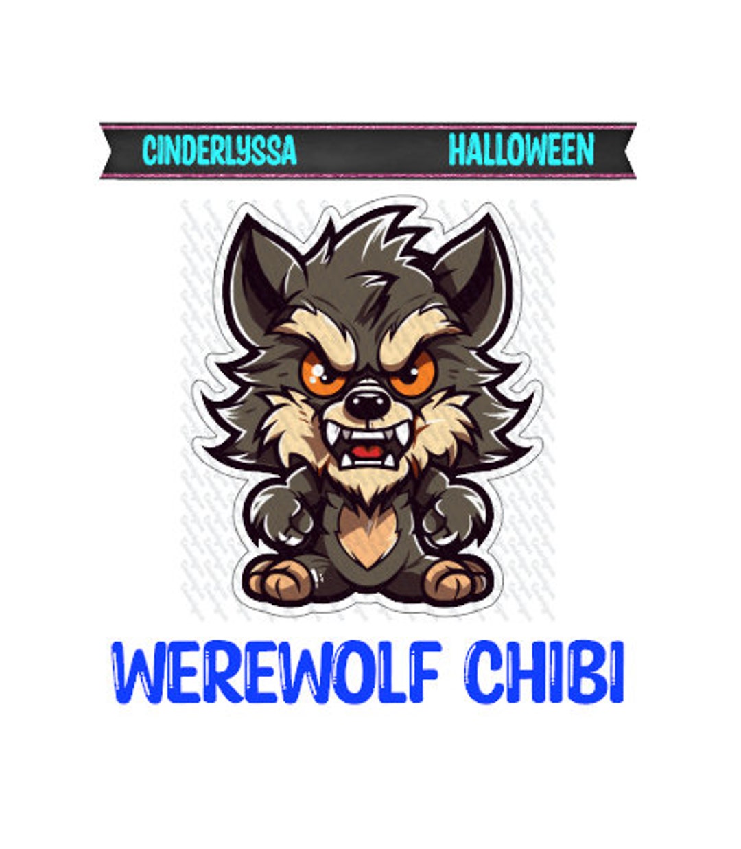 Werewolf Chibi: Halloween, Shape Shifter, Full Moon Silicone Mold ...