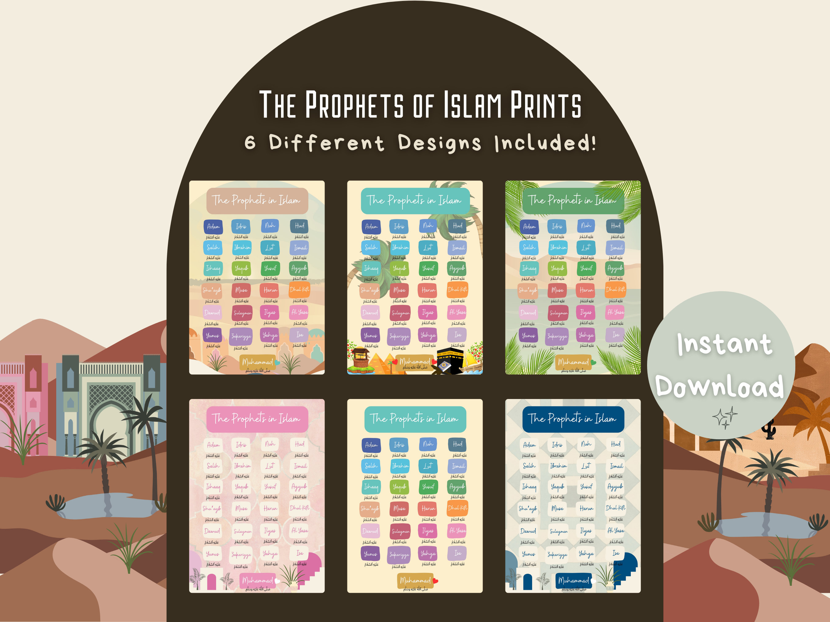 The Prophets in Islam | Digital Print | Includes 6 Different Prints ...