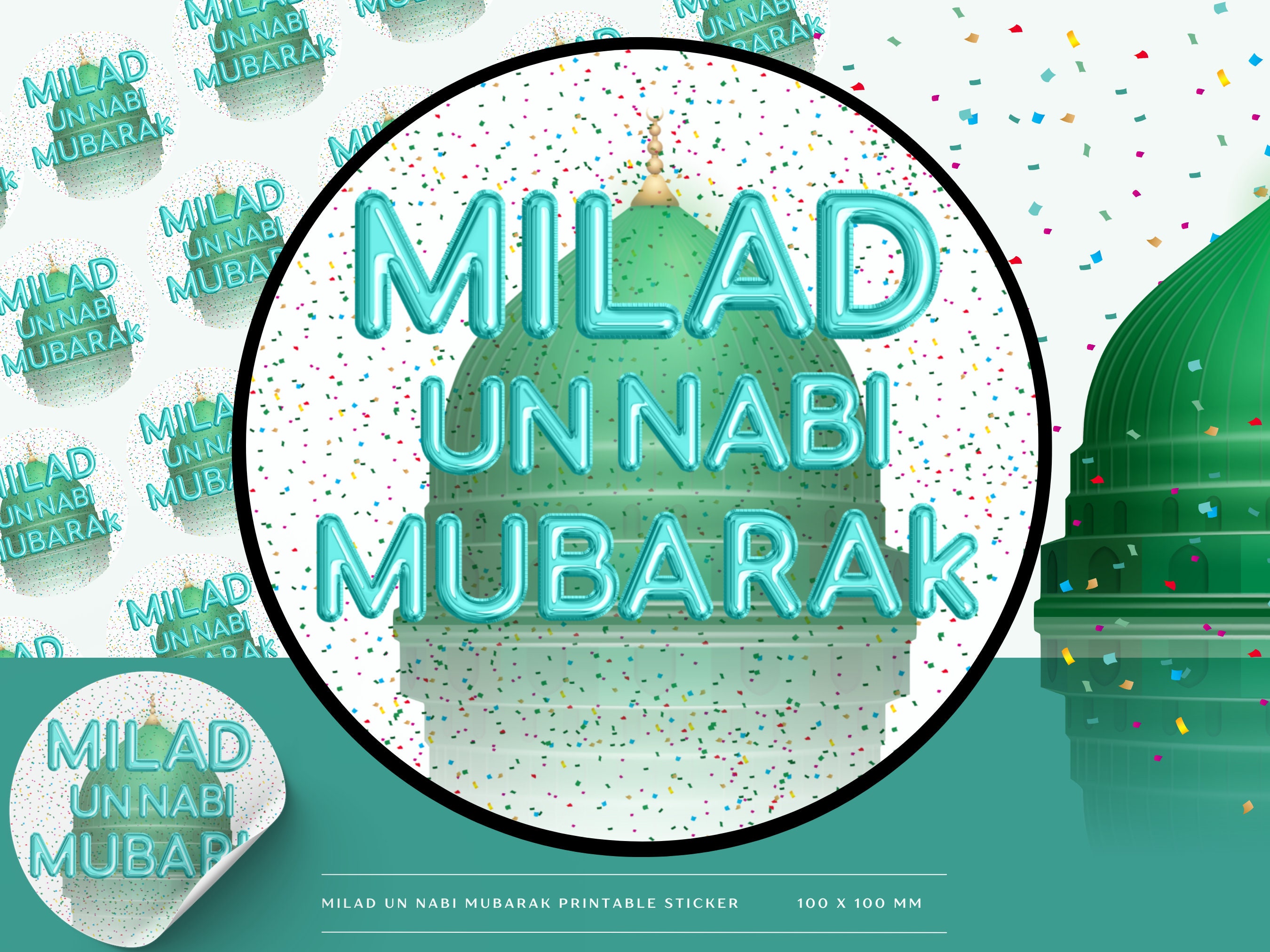 Milad Un Nabi Sticker Milad Sticker Milad Nabi Prophet - Etsy